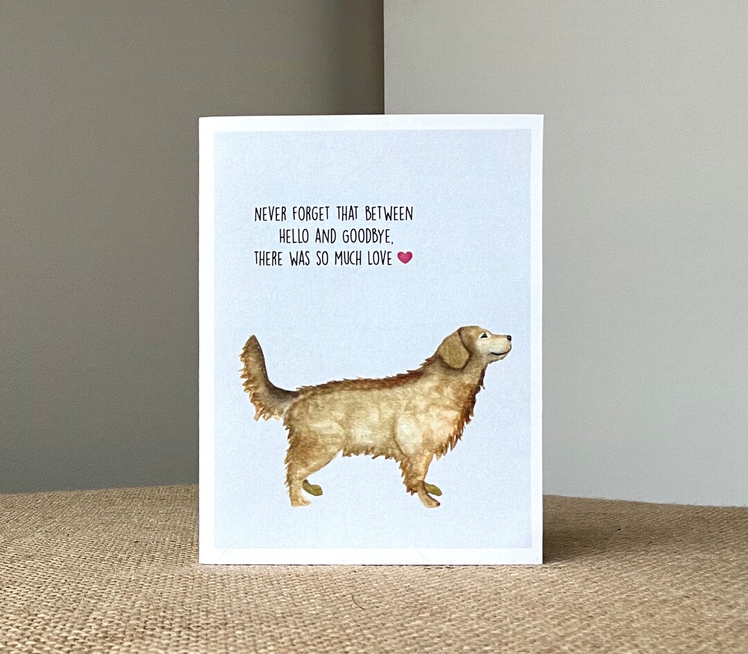 Dog Sympathy-sorry for Your Loss-greeting Card 100% Recycled Paper Eco ...