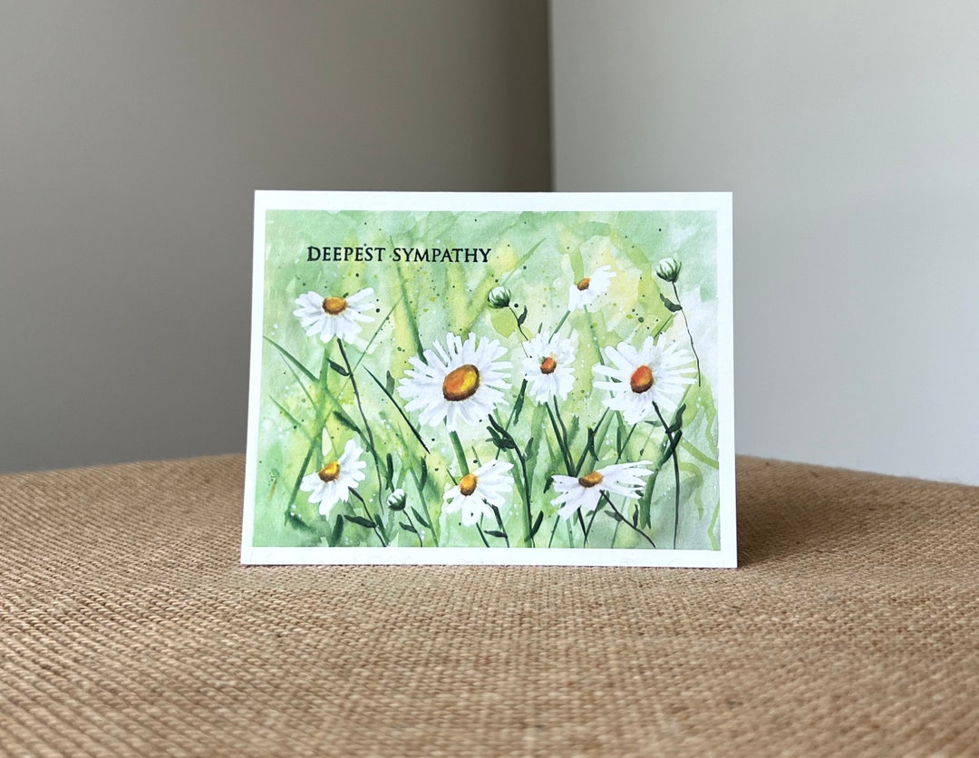 With Deepest Sympathy-greeting Card -100% Recycled Paper -eco-friendly -sorry for Your Loss-size ...