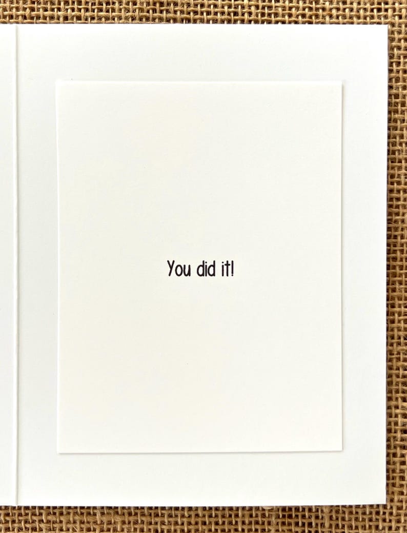 Congratulations Card-finish Line-funny-eco-friendly-watercolor-handmade ...
