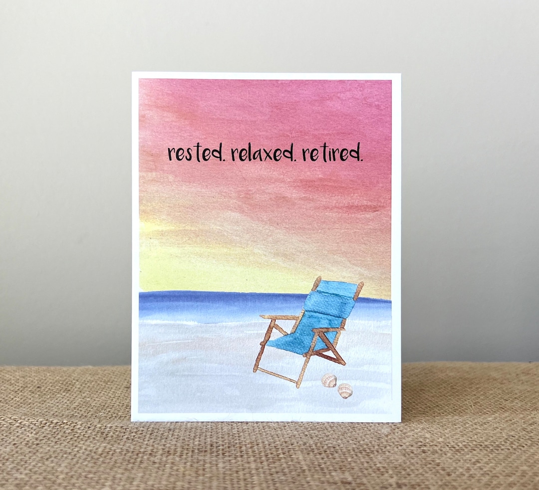 Retirement Card -peaceful Sunset-100% Recycled Paper-watercolor ...
