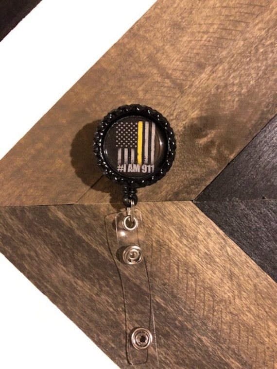 911 Dispatch Badge Reel Retractable ID I Am 911 | Etsy