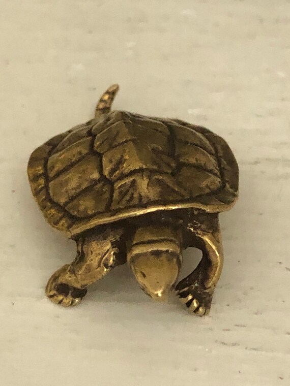 Brass Turtle Brass Tortoise Miniature Brass Turtle | Etsy