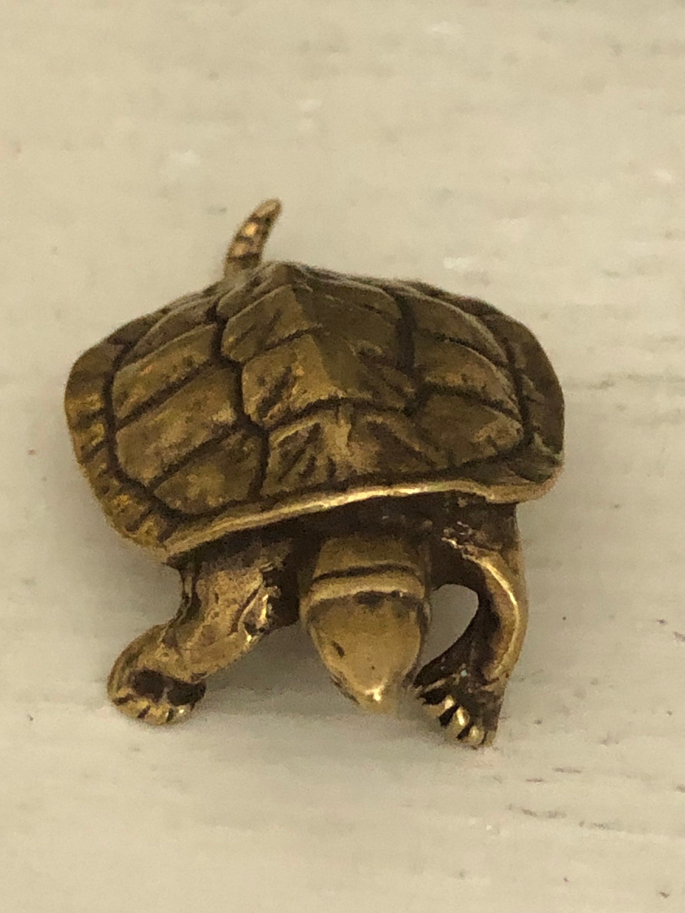Brass Turtle Brass Tortoise Miniature Brass Turtle - Etsy