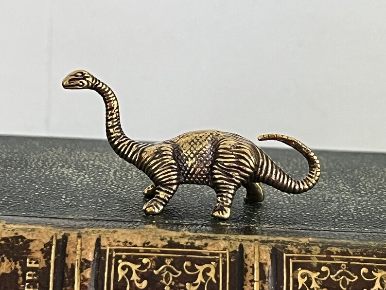 Brass Brontosaurus Brass Dinosaur Miniature Dinosaur - Etsy