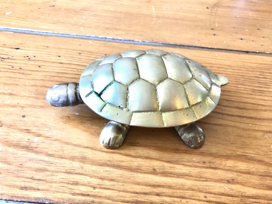 Vintage Brass Turtle Box With Hinged Lid - Etsy