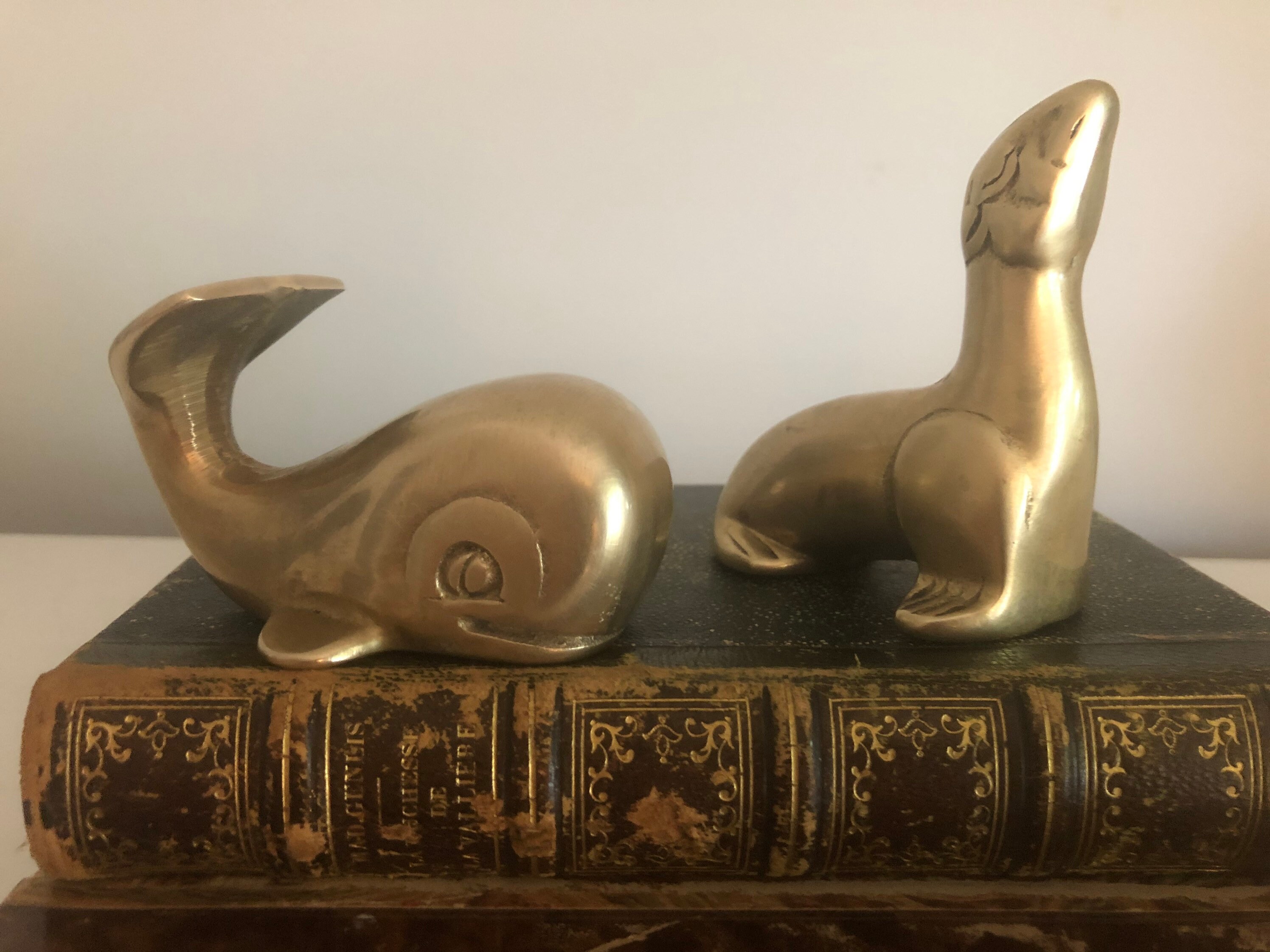 Brass Whales and Seals Brass Sea Life | Etsy