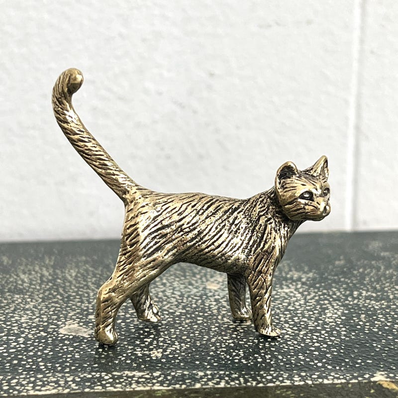 Miniature Cat Figurine - Etsy