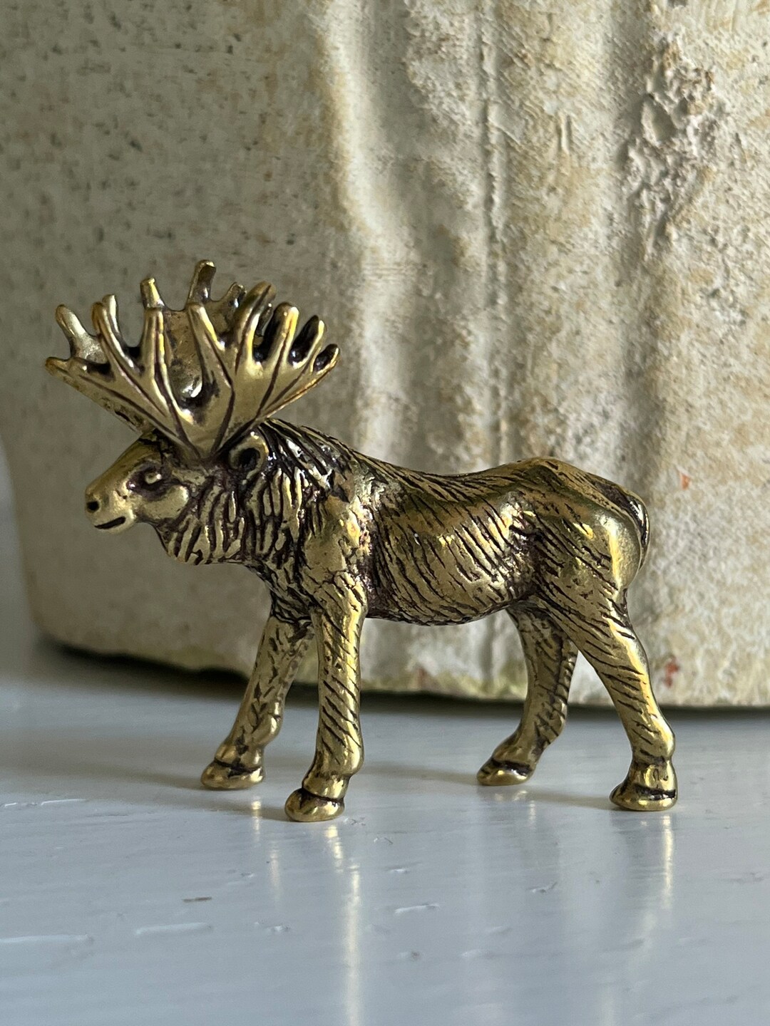 Miniature Brass Moose - Etsy