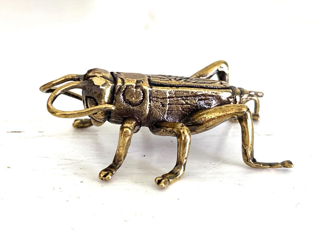 Miniature Brass Grasshopper, 1 1/4" Long - Etsy