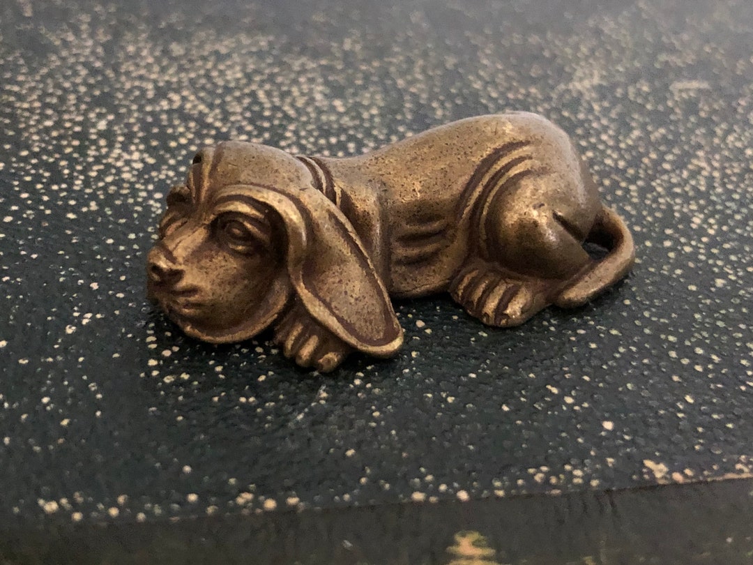 Brass Beagle, Miniature Hound Dog Sleeping Dog Shadow Box Dog - Etsy