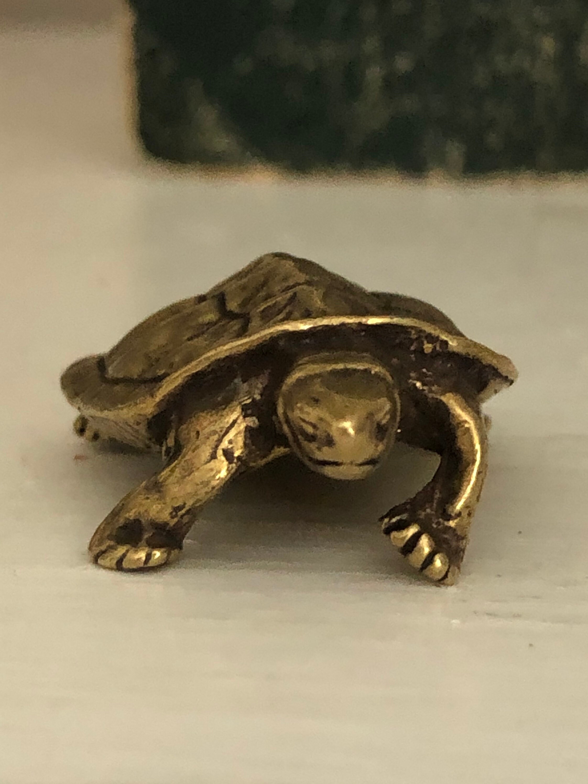 Brass Turtle Brass Tortoise Miniature Brass Turtle - Etsy