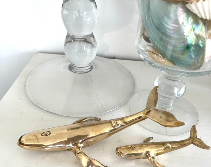 Brass Humpback Whale, Two Sizes | Vintage Brass Whale | Ocean - Etsy