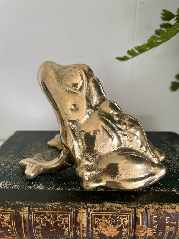 Large Brass Frog Brass Bull Frog Brass Toad - Etsy