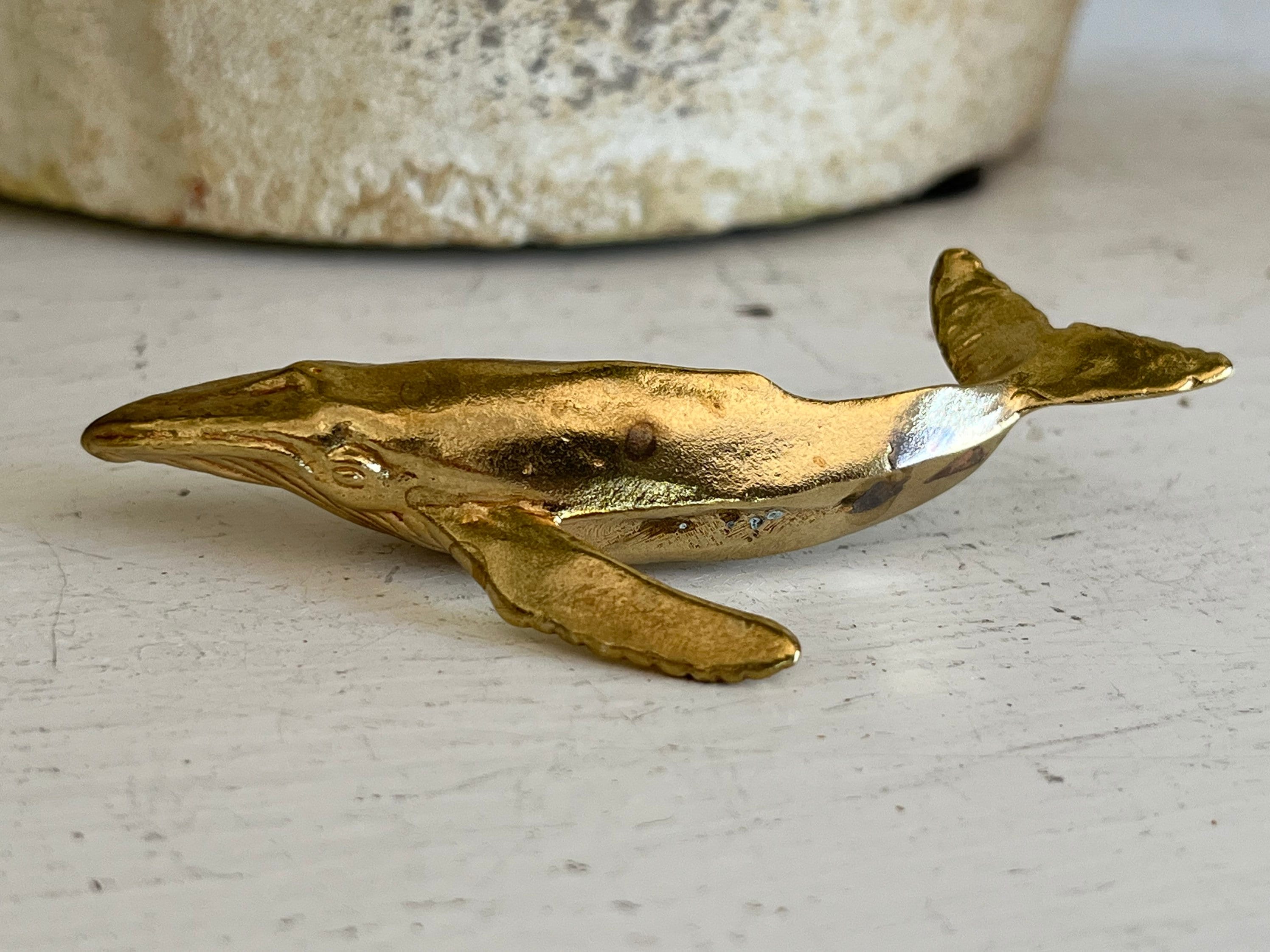 Brass Humpback Whale Miniature Blue Whale Nautical - Etsy
