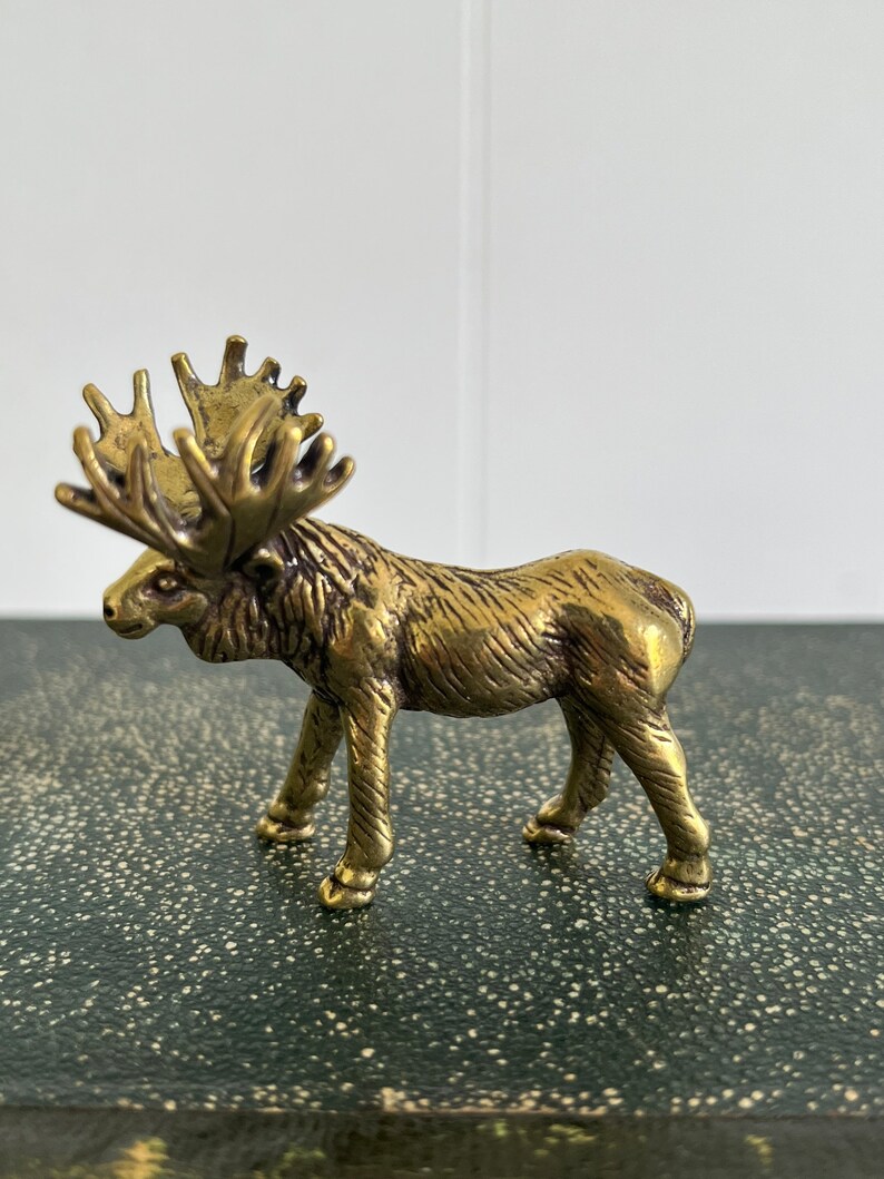 Miniature Brass Moose - Etsy