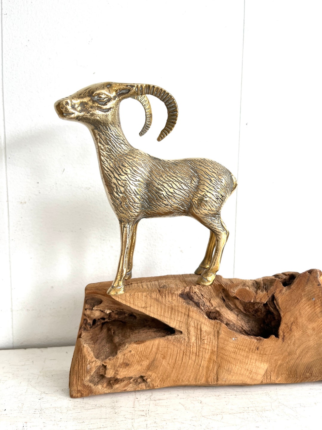 Vintage Brass Goat | Brass Bighorn Sheep - Etsy