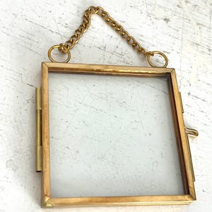 Small Brass Hanging Frame | Ornament Frame - Etsy