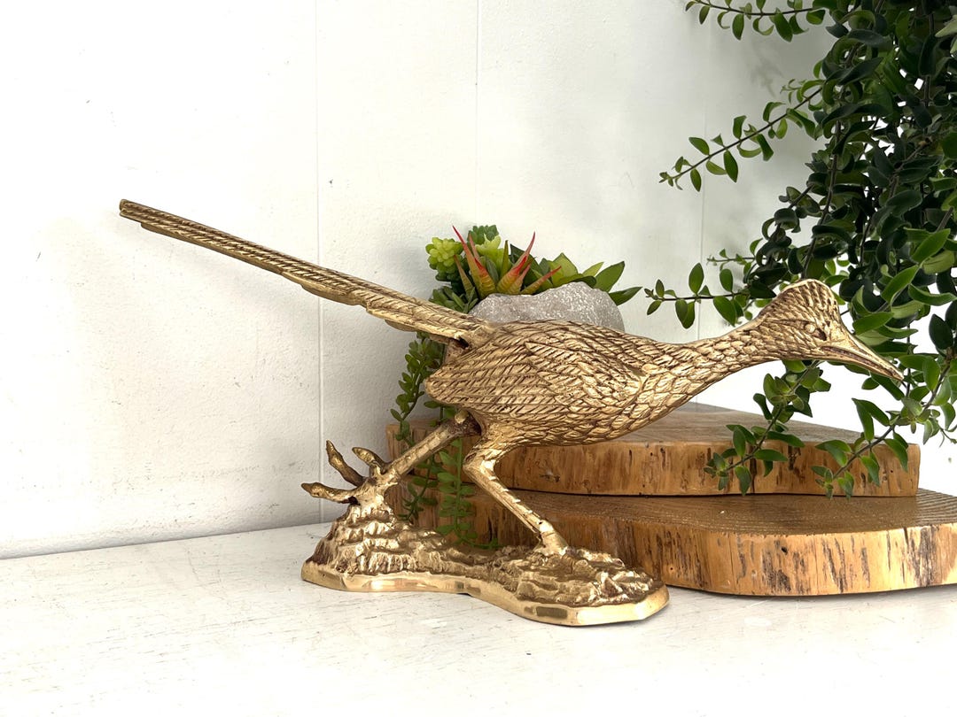 Large Brass Roadrunner, 15 1/2” Long | Southwest Decor - Etsy
