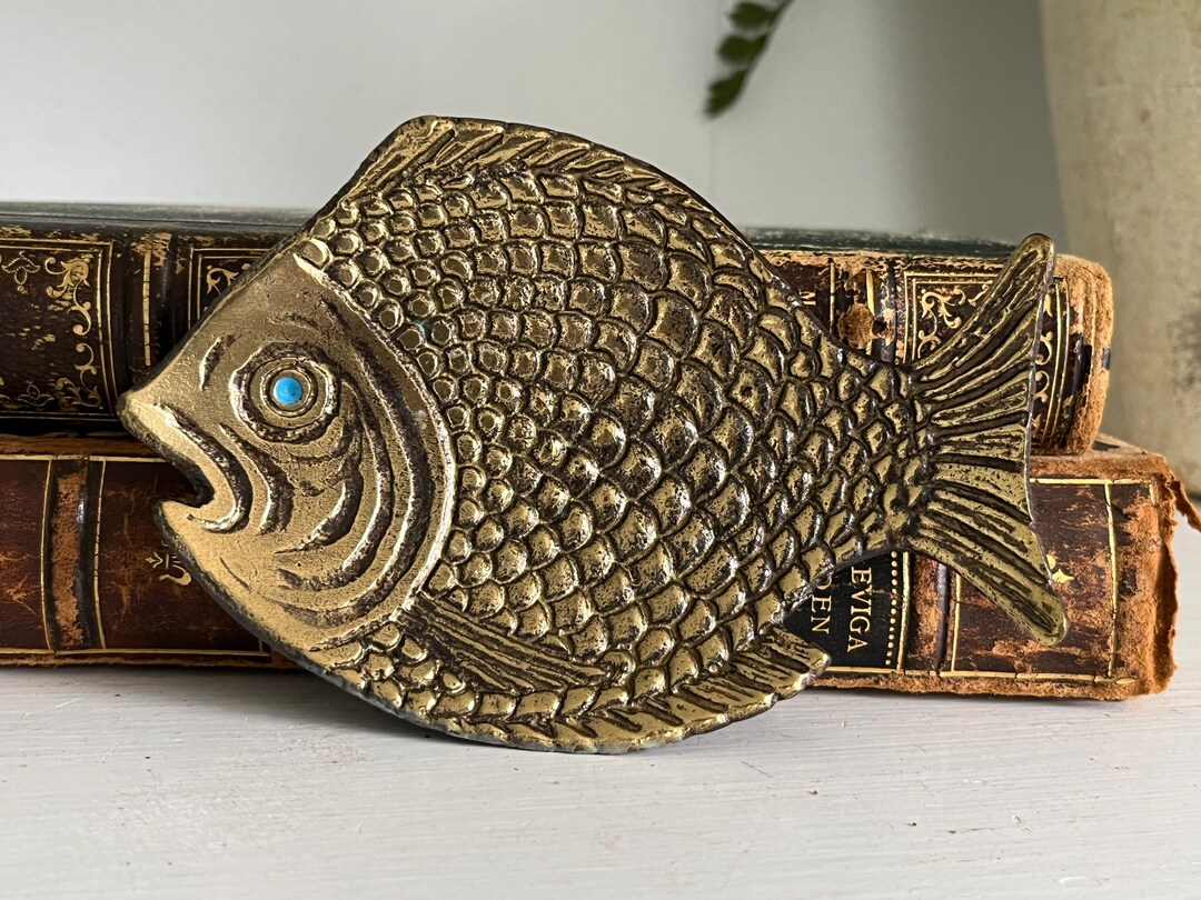Vintage Brass Fish Trinket Dish Brass Fish Fish Spoonrest - Etsy