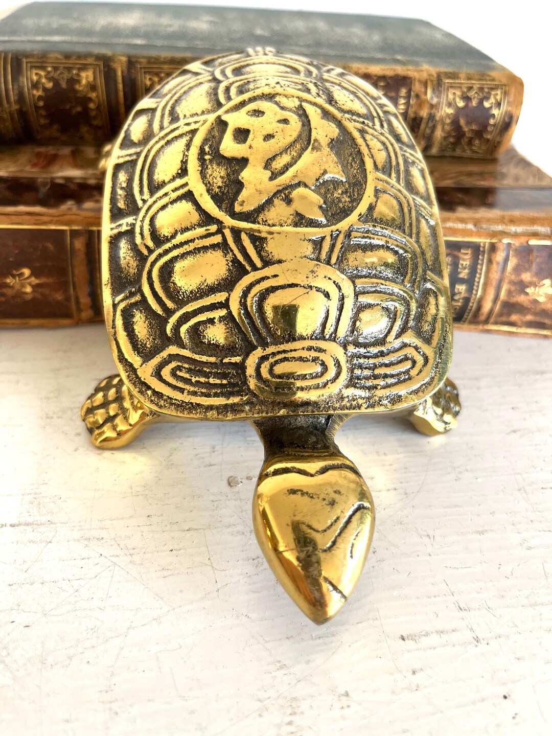 Large Vintage Brass Turtle Box With Hinged Lid, 6 1/2" | Turtle Stash ...