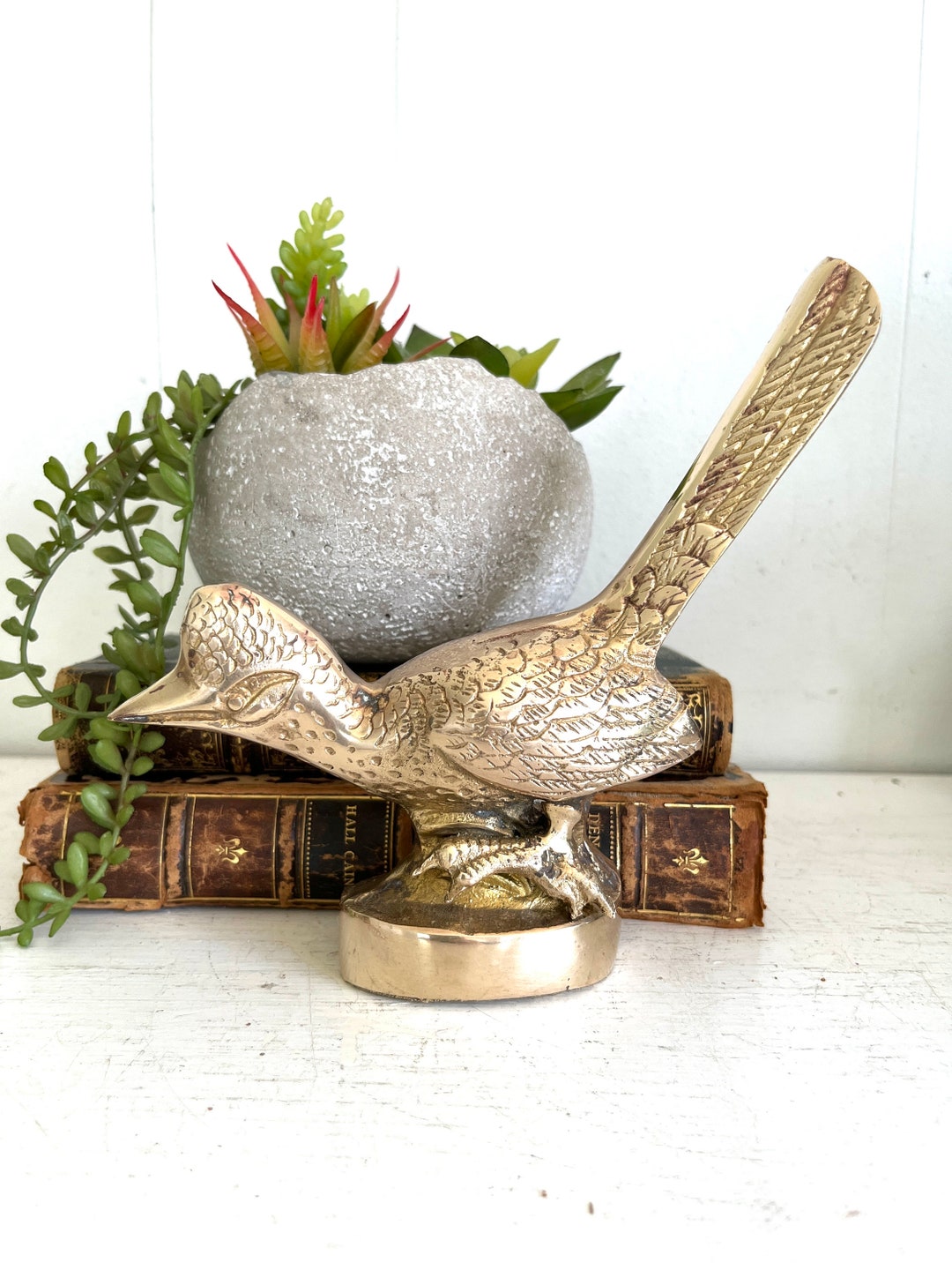 Vintage Brass Roadrunner, 7" | Large Roadrunner | Roadrunner Bookend - Etsy