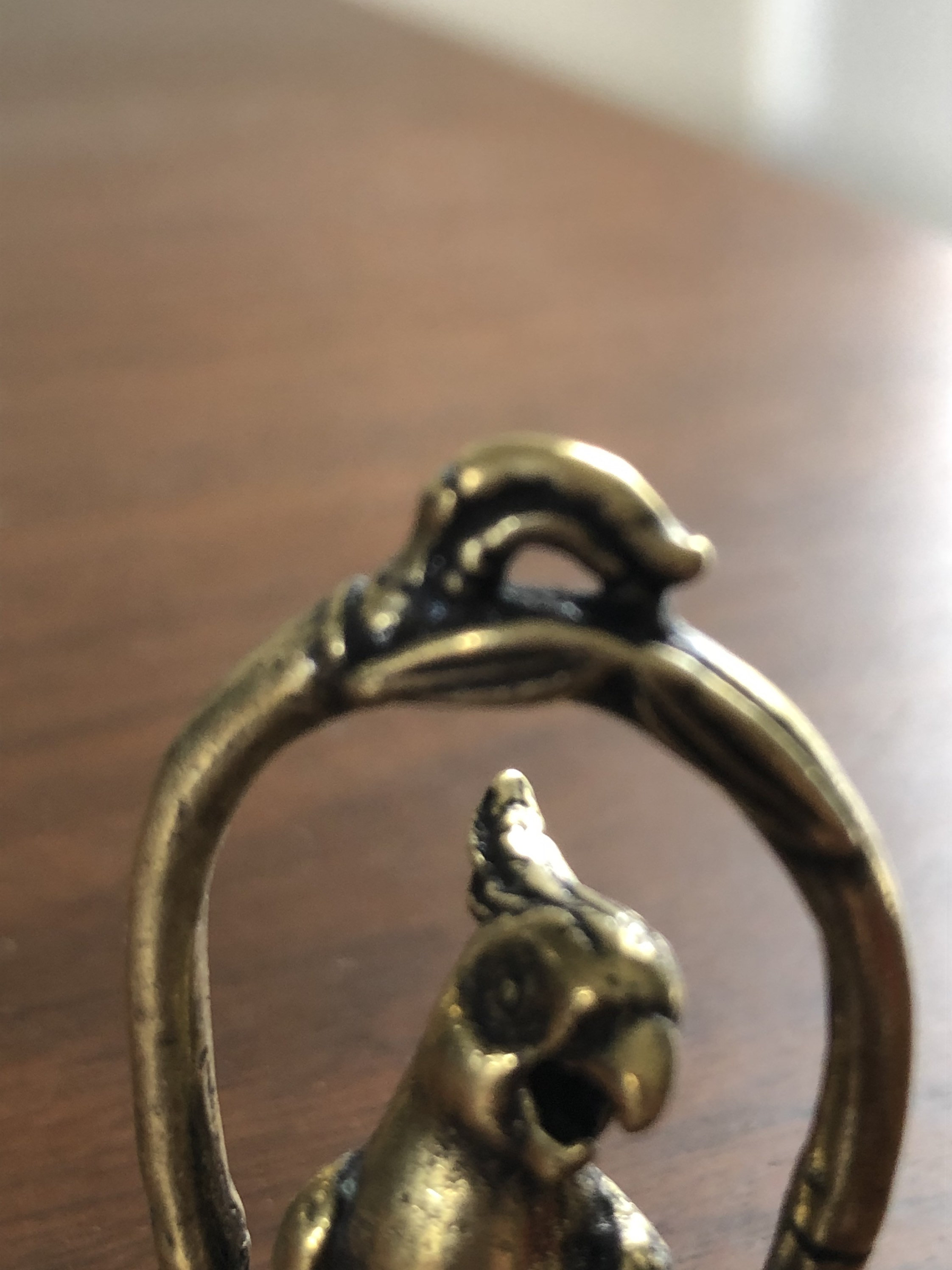 Miniature Brass Parrot on Perch Brass Cockatoo Brass Bird | Etsy