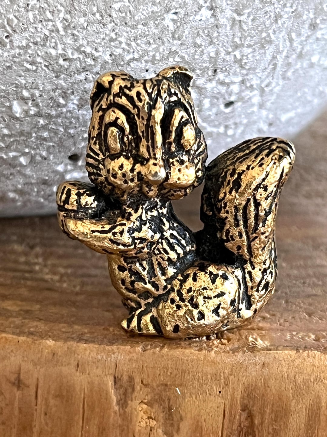 Miniature Brass Chipmunk | Shadow Box Chipmunk - Etsy