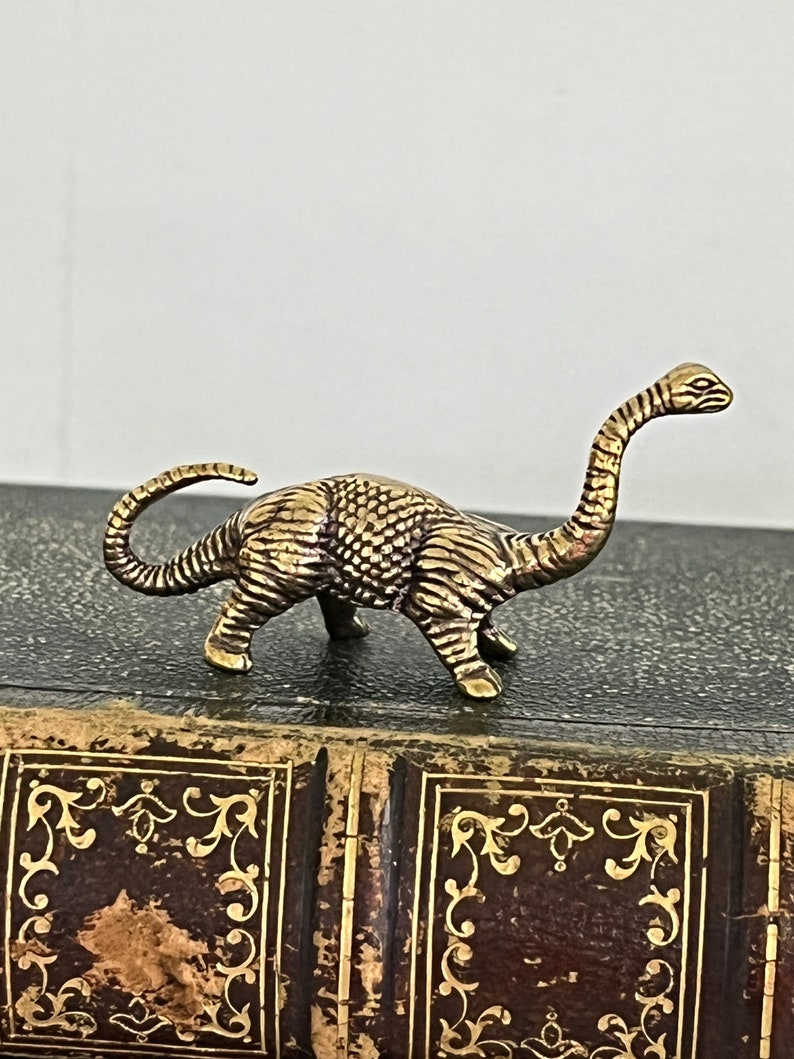 Brass Brontosaurus Brass Dinosaur Miniature Dinosaur - Etsy