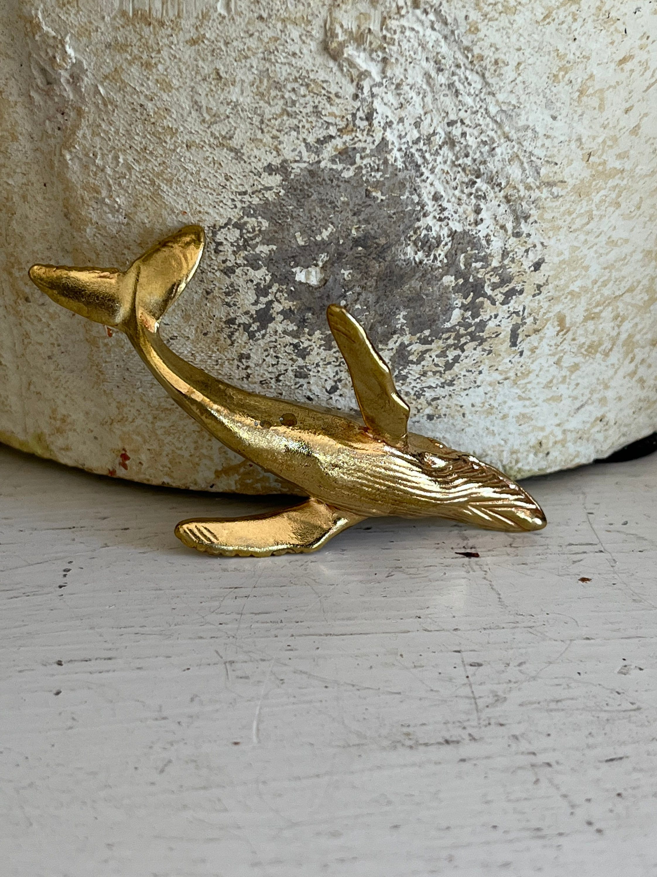 Brass Humpback Whale Miniature Blue Whale Nautical - Etsy