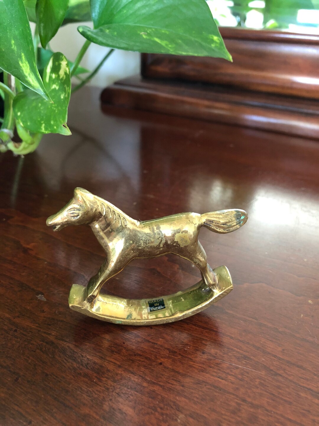 Brass Rocking Horse Vintage Small Brass Rocking Horse - Etsy