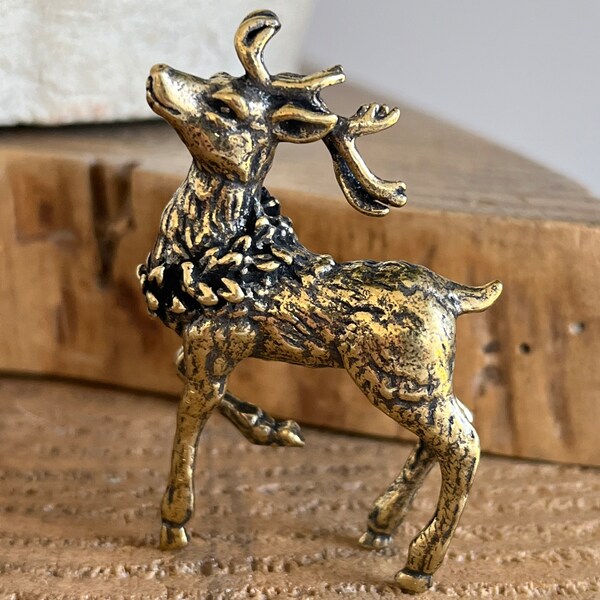 Brass Reindeer - Etsy