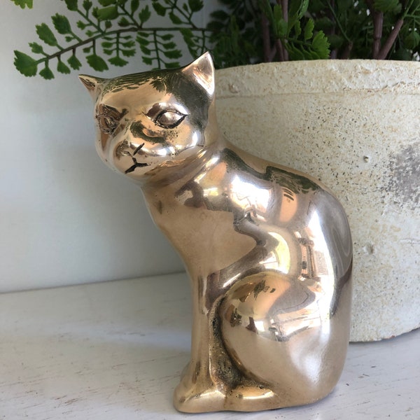 Brass Cat - Etsy