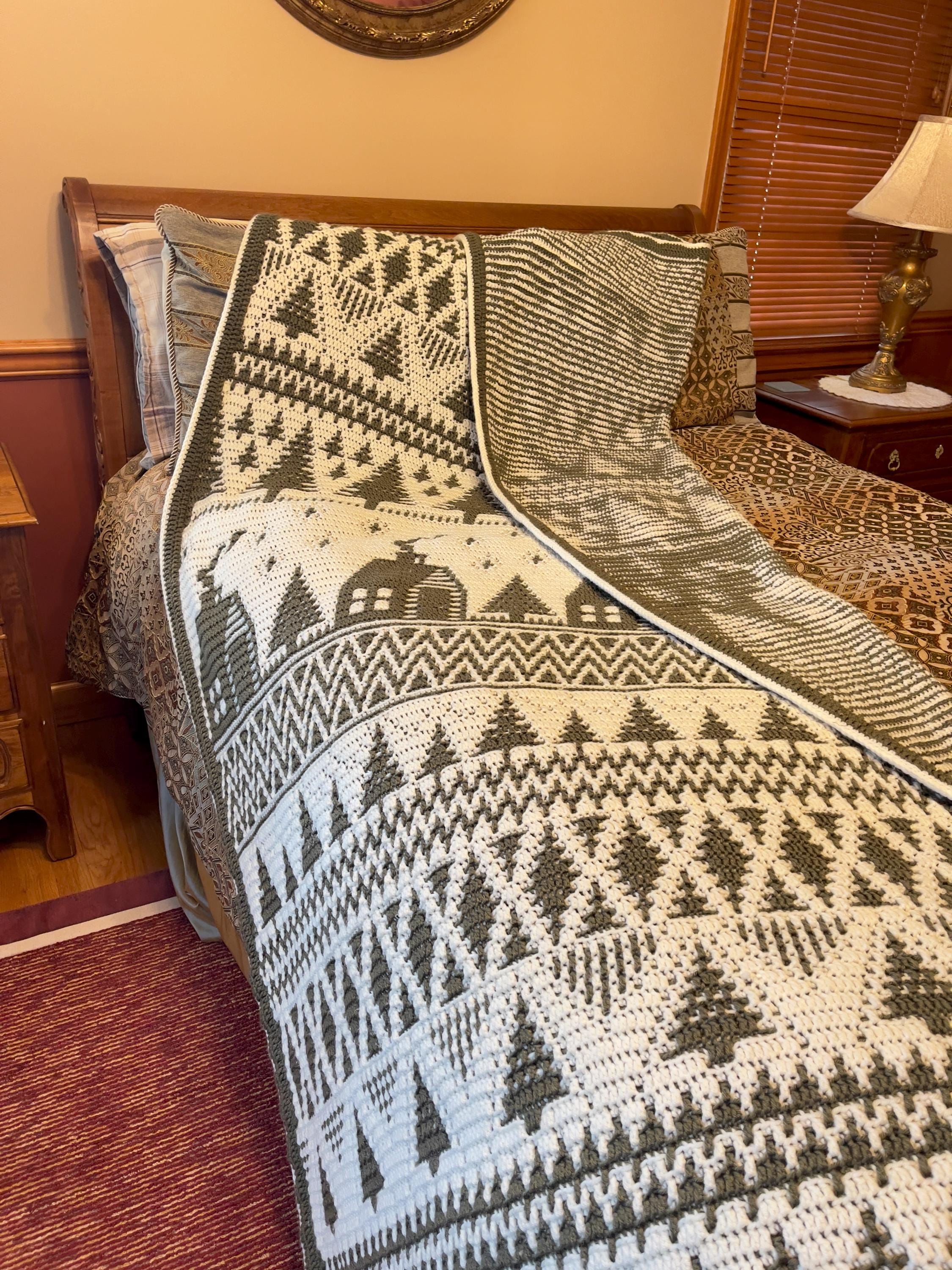 Handmade Crochet Afghan - Sholach Mosaic Crochet - Etsy