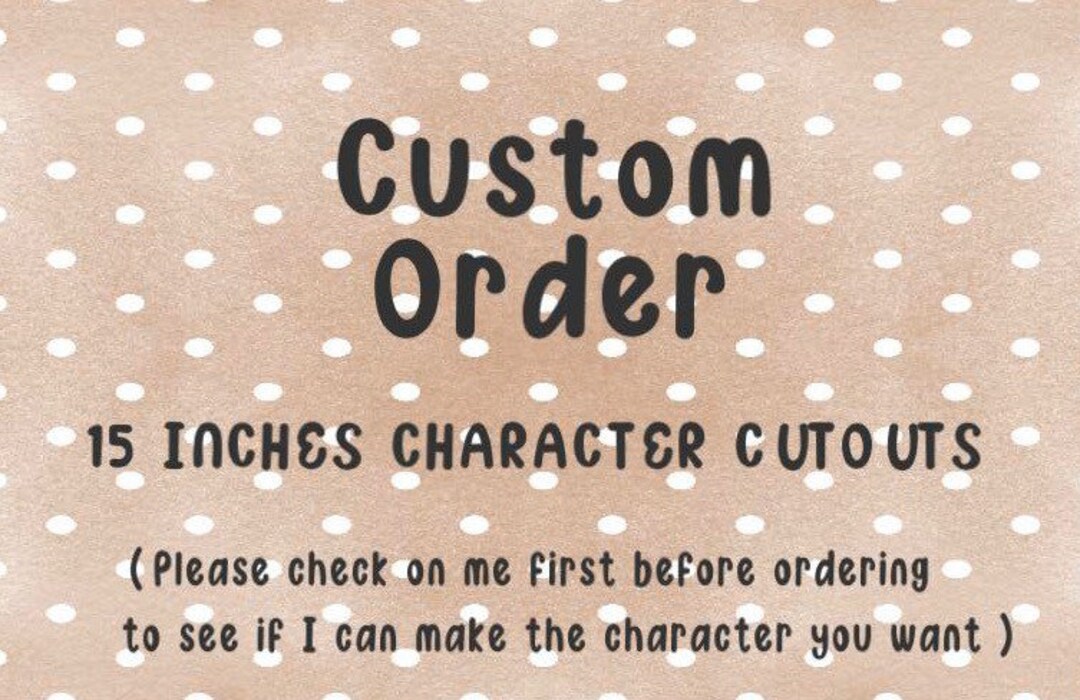 15 Inches Customize Backdrop Cutouts, Characters Cutouts - Etsy