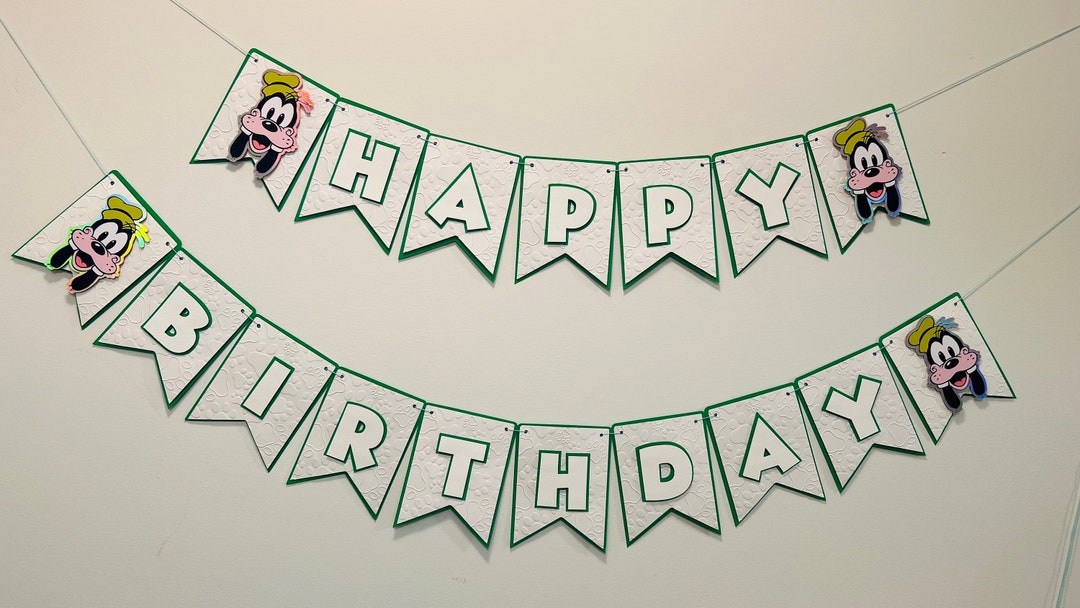 Dog Banner Goofy Theme Birthday Banner Customize Party - Etsy