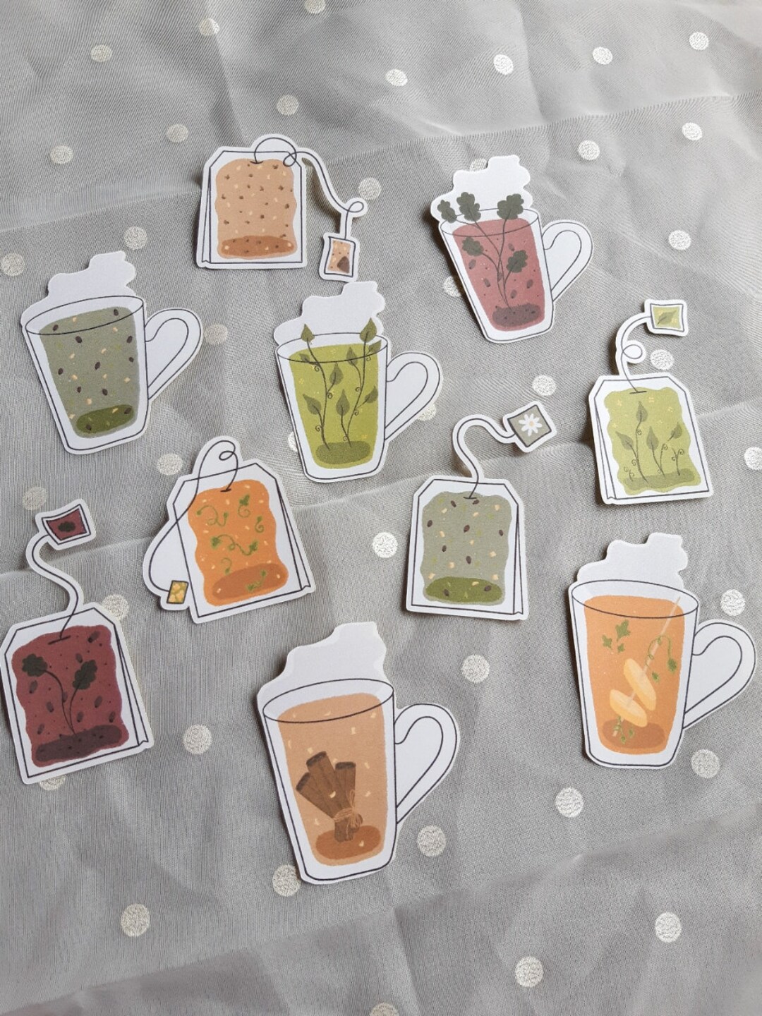Cups of Tea Tea Bags Tea Stickers Bullet Journal Planner Stickers ...