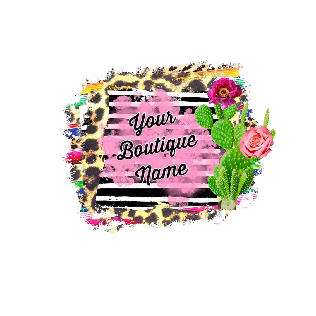 Serape Cactus Leopard Logo - Etsy