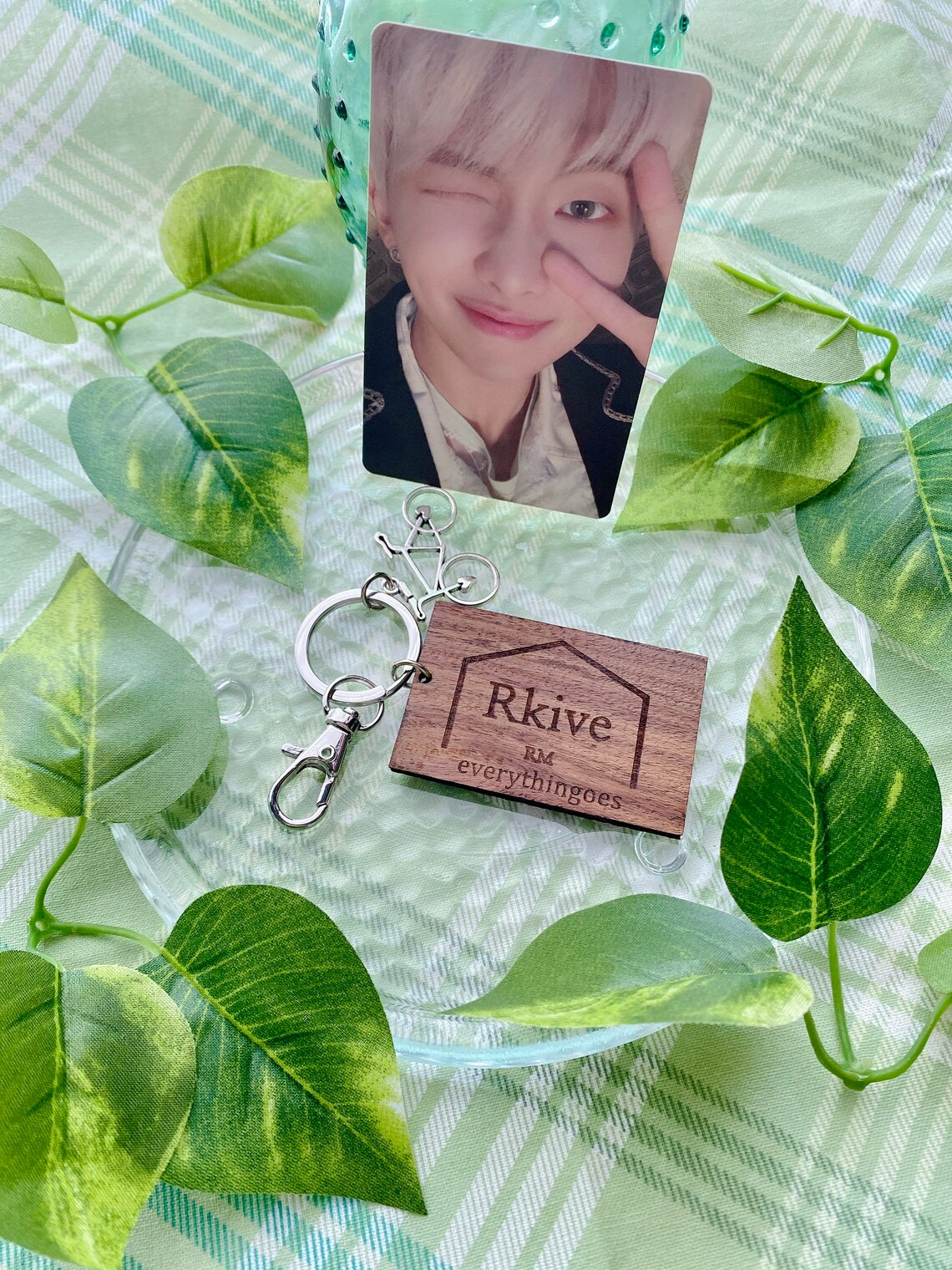 Rkive Wood Keychain L BTS RM Kim Namjoon Inspired - Etsy