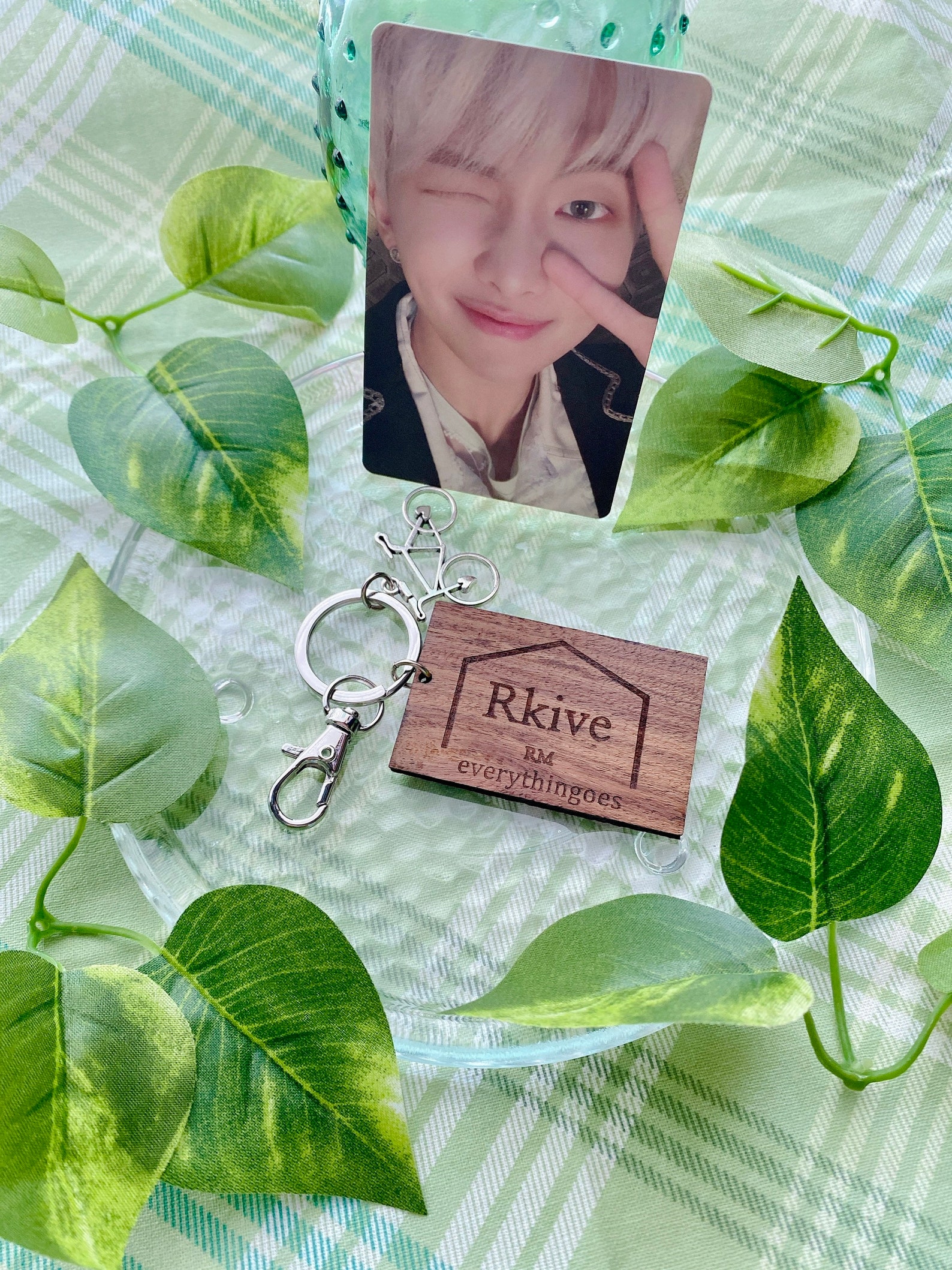 Rkive Wood Keychain L BTS RM Kim Namjoon Inspired - Etsy
