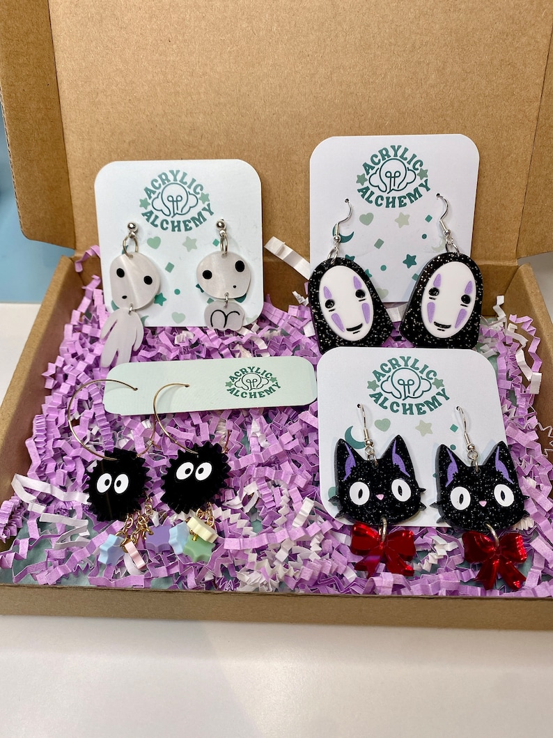 Studio Ghibli Inspired Earring Set Anime Earring Gift Set - Etsy