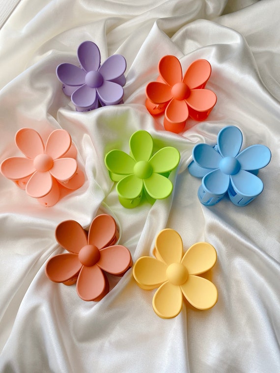 Spring Flower Claw Clip Pastel Claw Clips Neutral Claw - Etsy