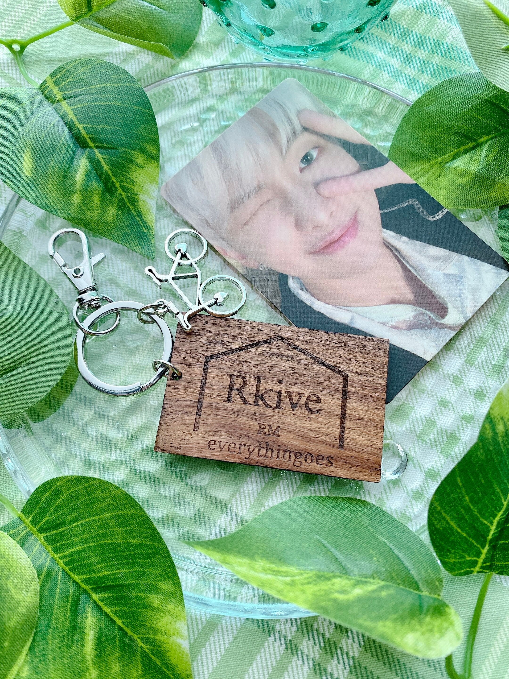 Rkive Wood Keychain L BTS RM Kim Namjoon Inspired - Etsy
