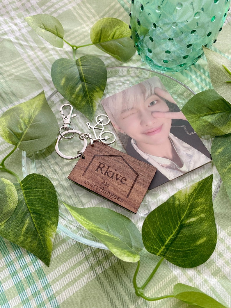 Rkive Wood Keychain L BTS RM Kim Namjoon Inspired - Etsy