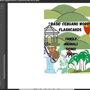 Basic Cebuano/ Bisaya Words Printable Flashcards for Kids and Adults ...