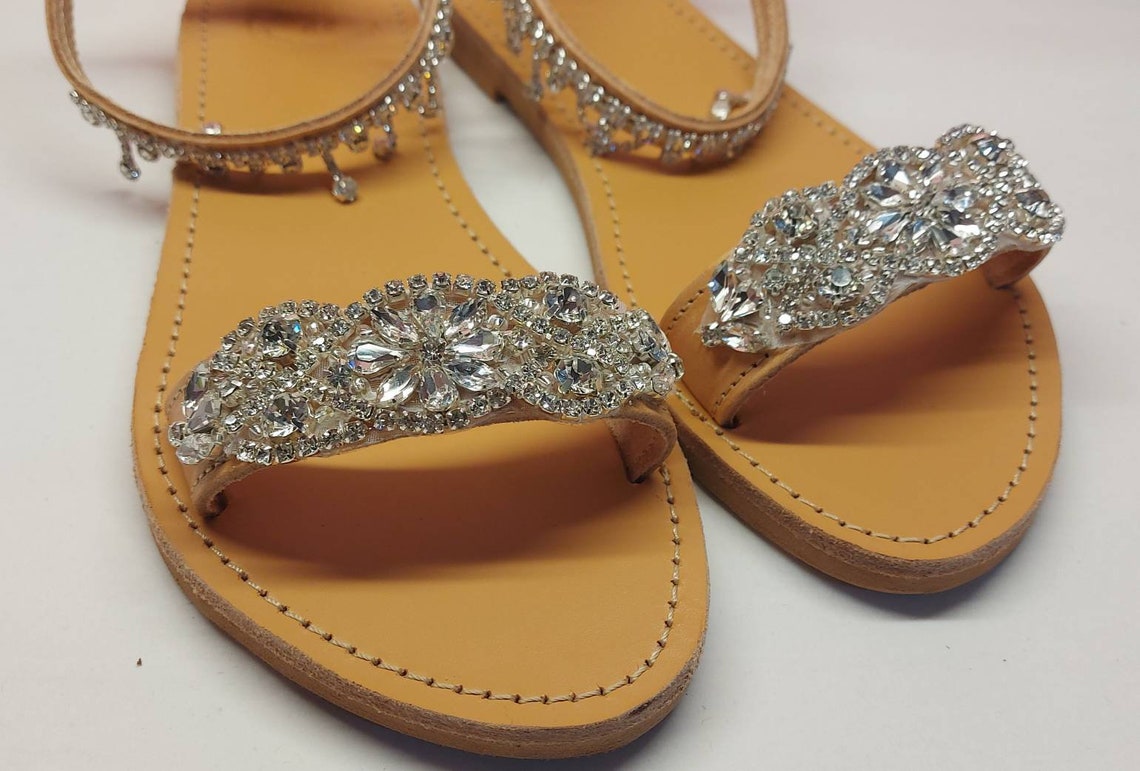 Wedding Sandals for Bride Bridal Shoes Beach Wedding - Etsy