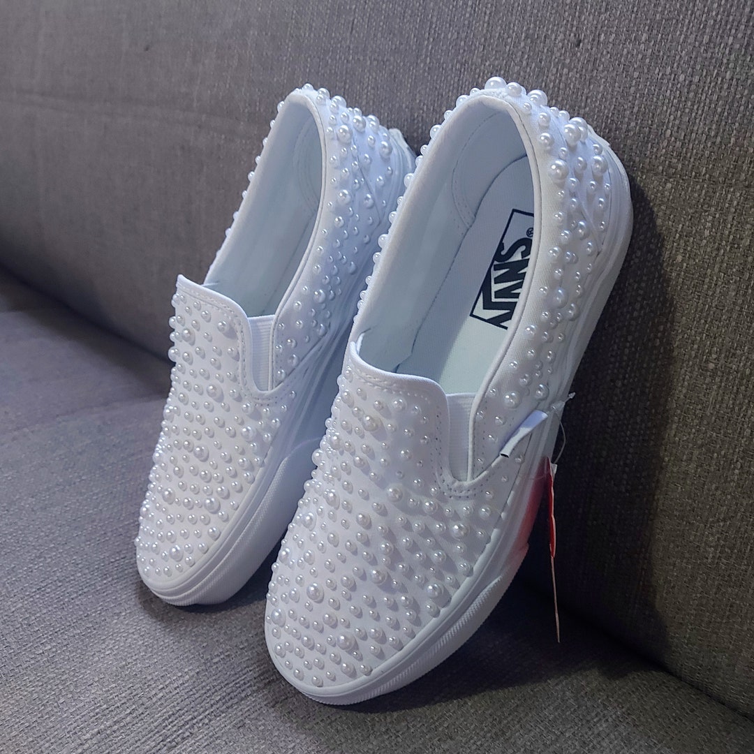 Pearl Embellished Wedding Converse: Custom Bridal Shoes - Etsy