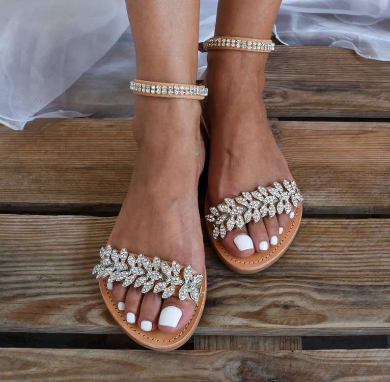 Wedding Sandals for Bride Bridal Sandals Beach Wedding - Etsy