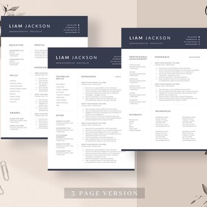 Resume Template, Resume, Professional Resume Template, Resume Templates ...