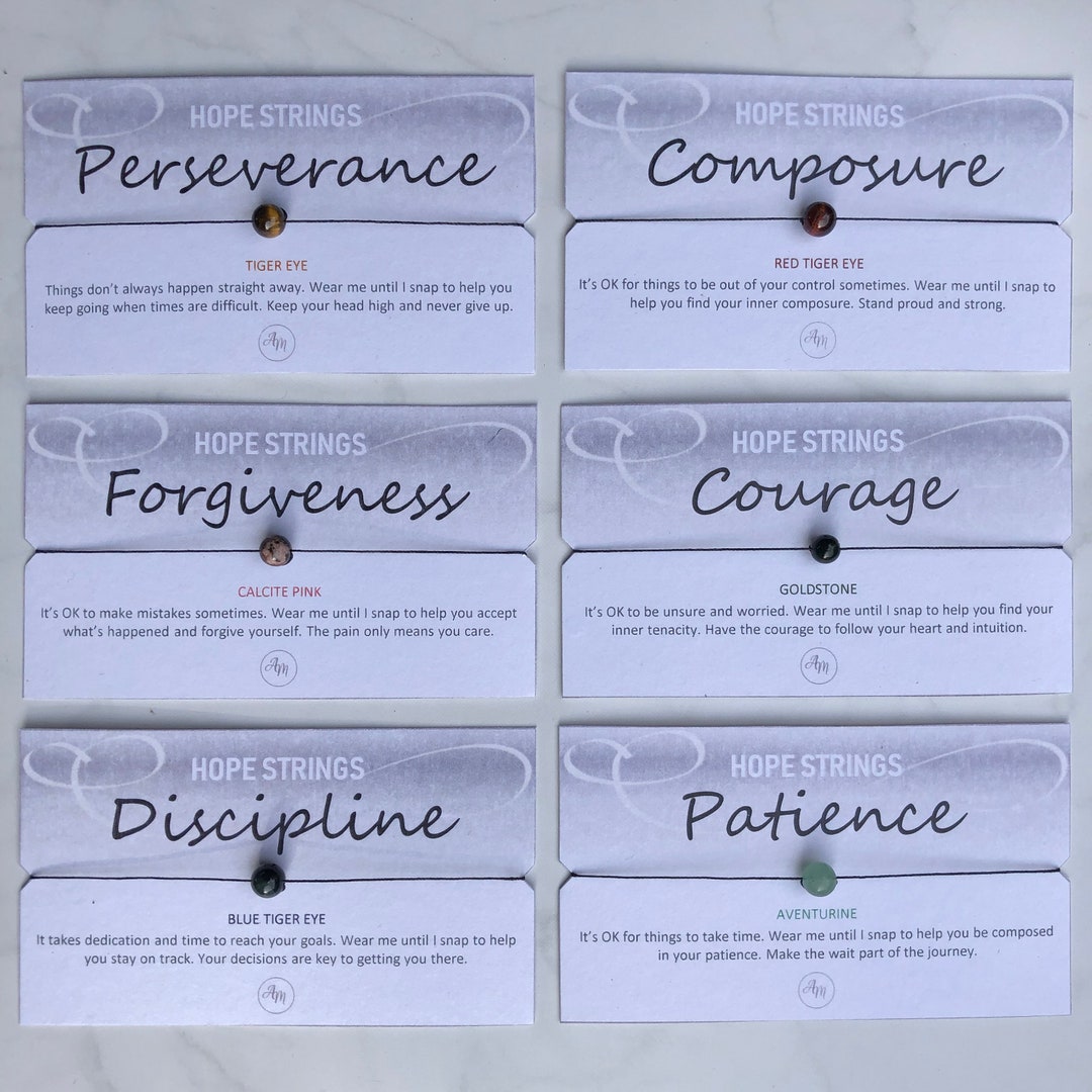 Hope Strings Comfort Bracelet - Etsy UK