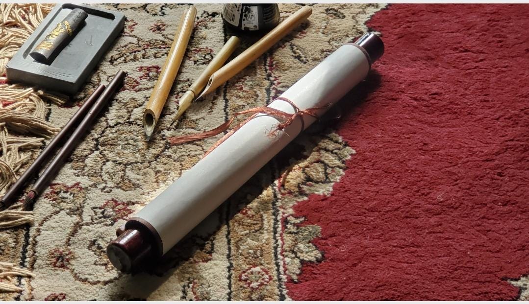 Arabic Japanese Chinese Islamic Calligraphy Scroll - Etsy